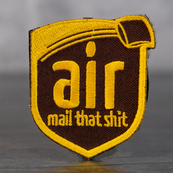 Cornhole Patch - Airmail That Shit Velcro Cornhole Patch – Bags Boards