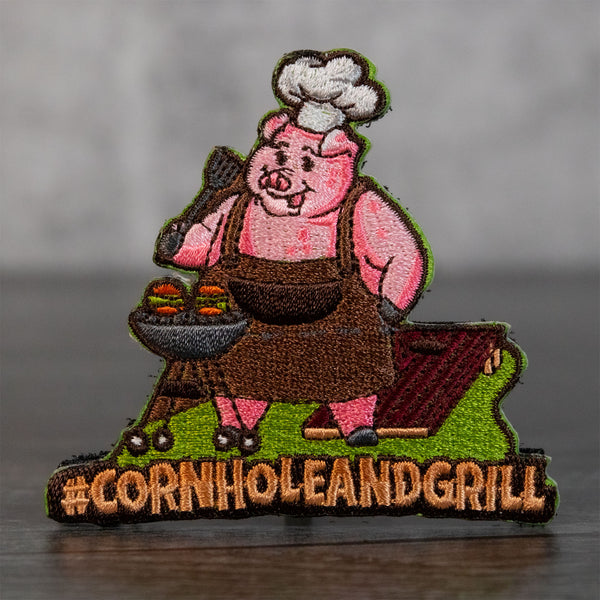 Cornhole Patch - Cornhole and Grill Velcro Patch – Bags Boards